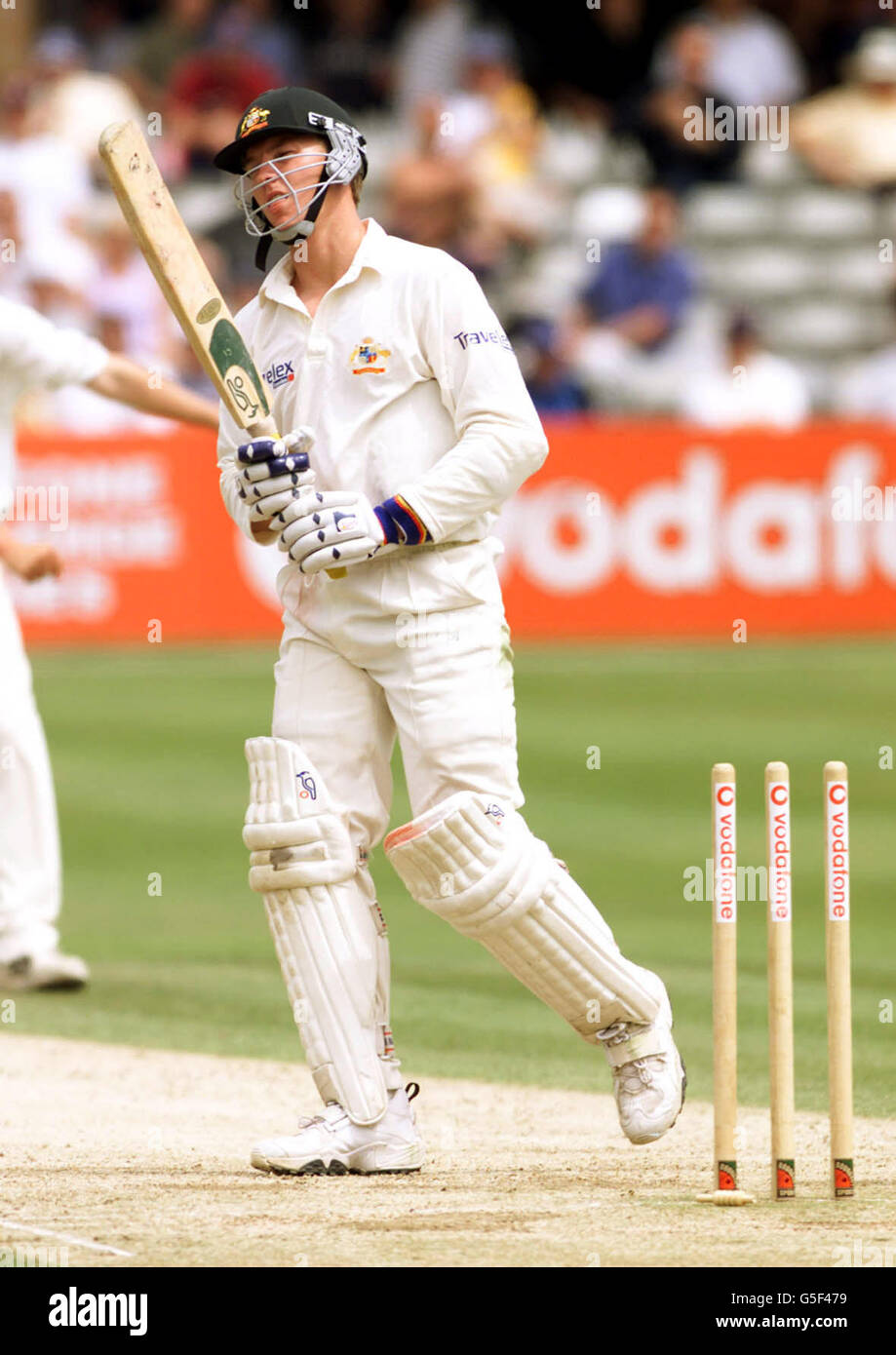 Essex v Aus Lee. Australia's Brett Lee is clean bowled by Essex's Peter ...