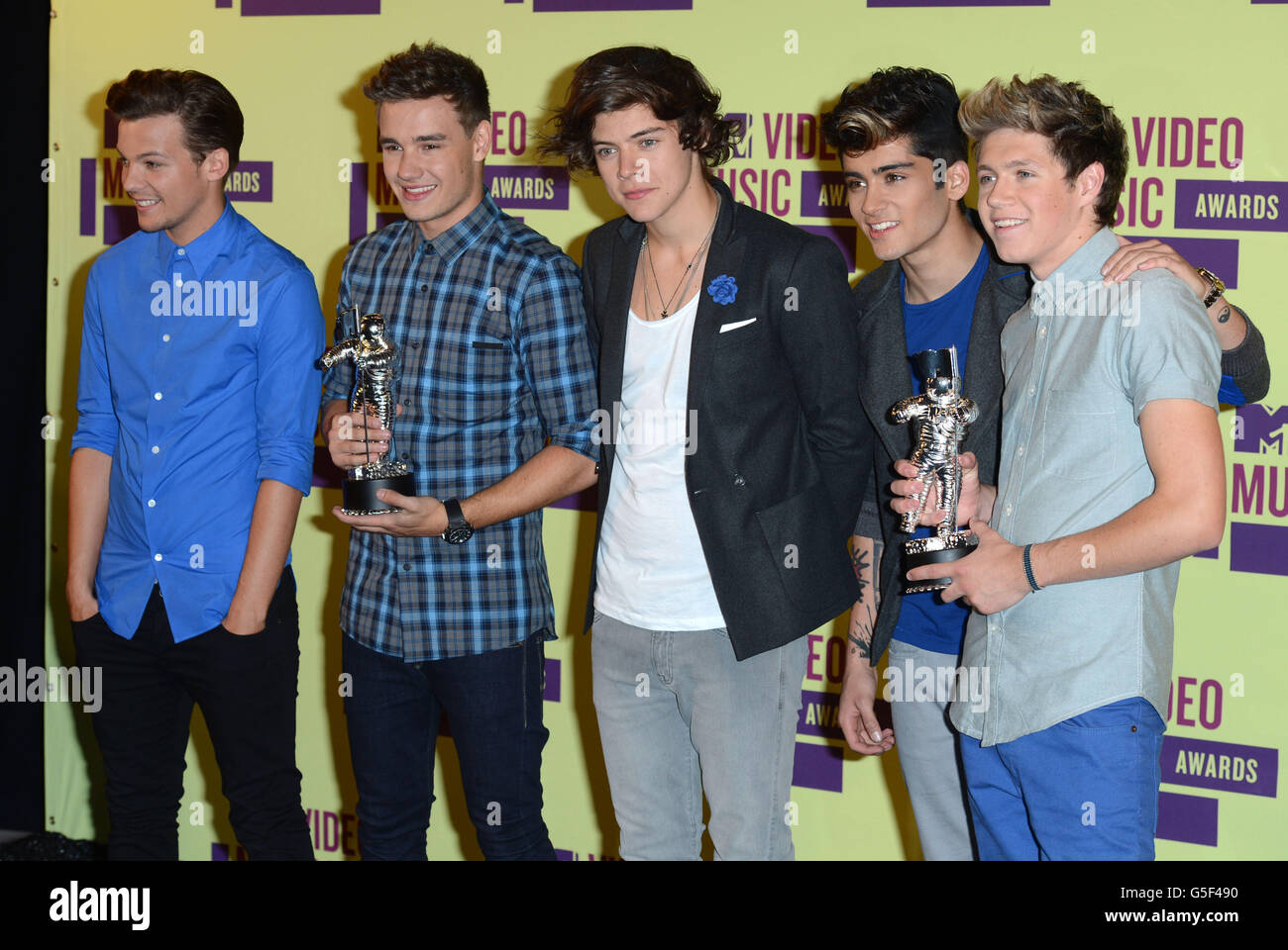 One Direction arriving at the MTV Video Music Awards at the Staples ...