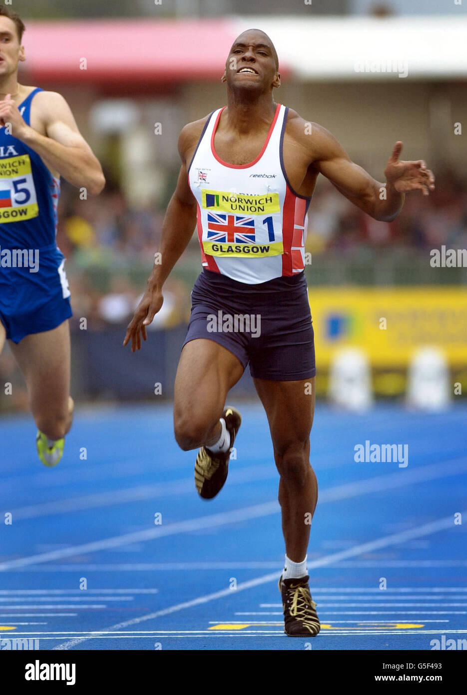 Glasgow athletics Mark Richardson Stock Photo - Alamy