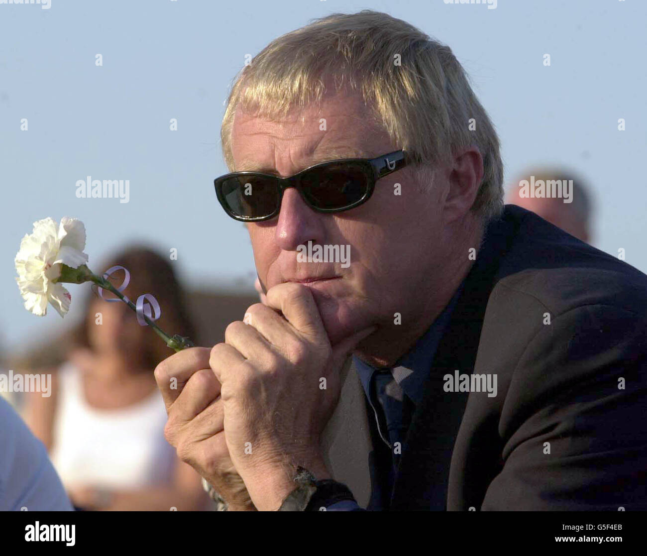 Presenter Chris Tarrant during a service of remembrance at Goring beach ...