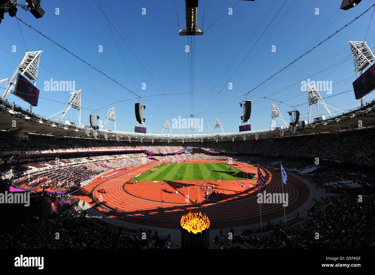 London Paralympic Games, Day 9. General view across the Olympic Stadium ...