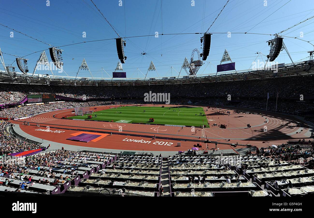 London Paralympic Games, Day 9. General view across the Olympic Stadium ...