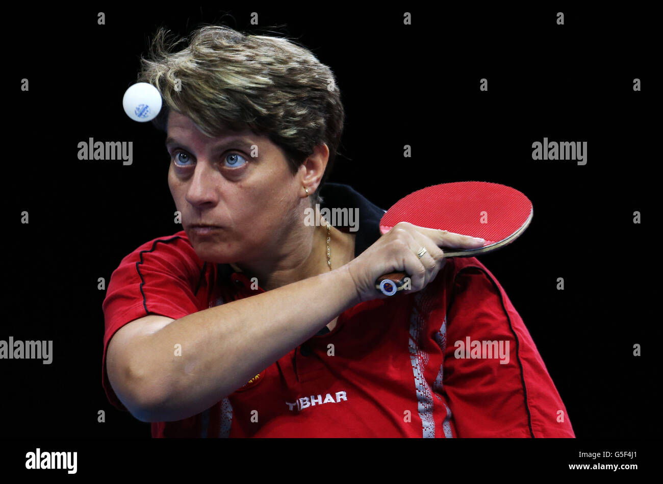 Serbia's Borislava Peric-Rankovic during the women's team classes 4-5 ...