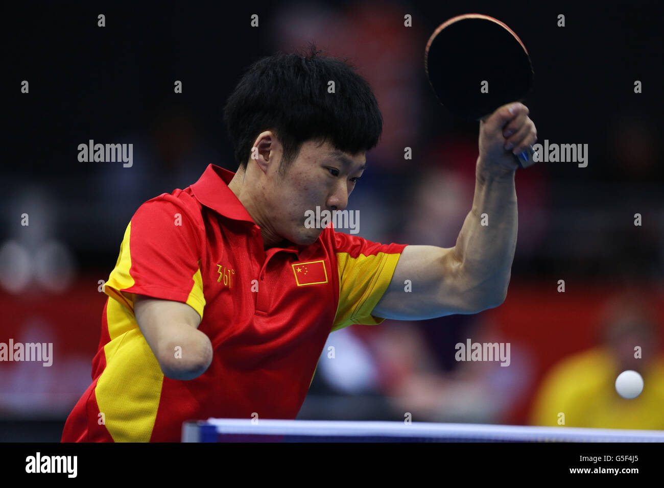 China's Ge Yang in action during the men's team classes 9-10 semi ...