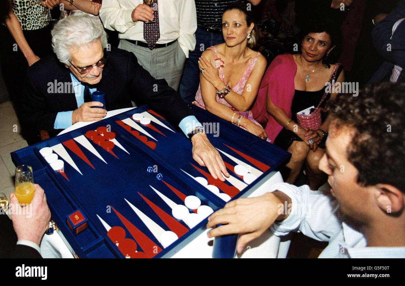 Sharif celebrity Backgammon Stock Photo - Alamy