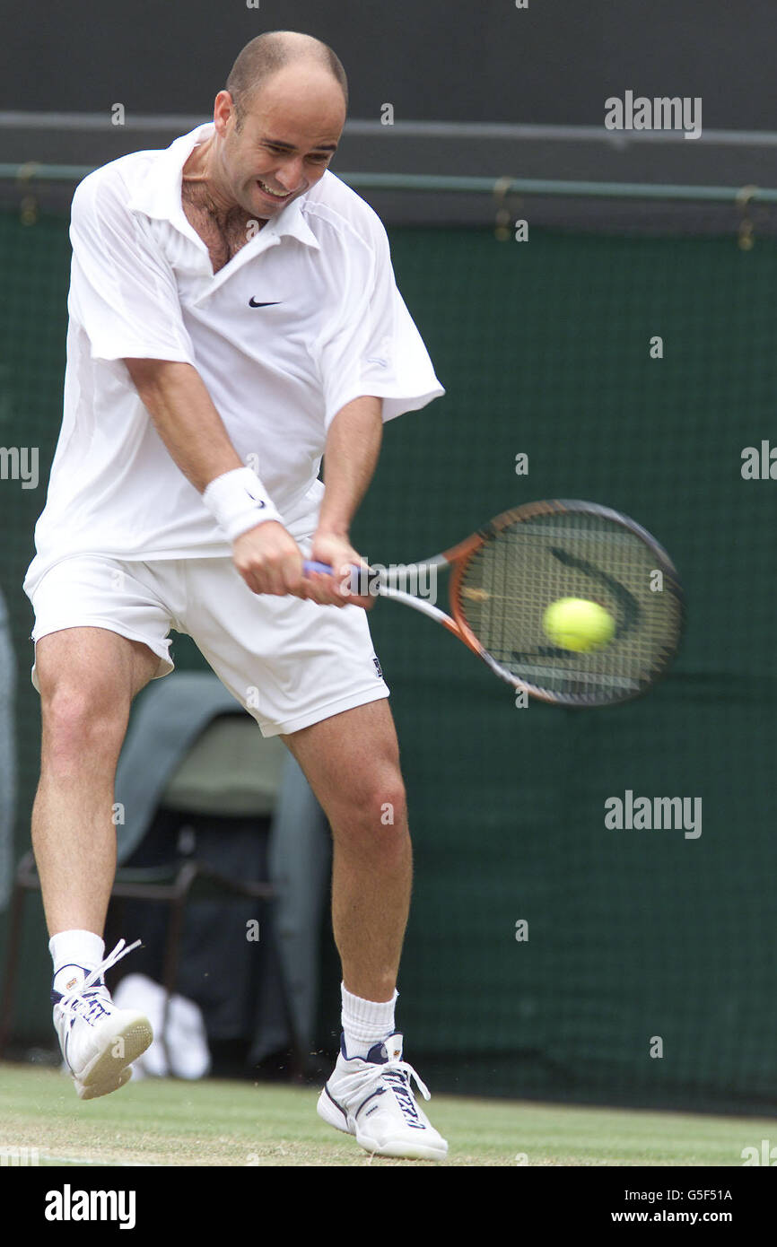 Andre Agassi Wimbledon Stock Photo - Alamy