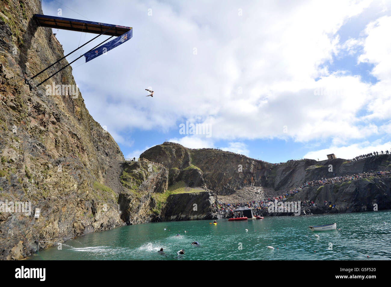 Red bull extreme cliff diving hi-res stock photography and images - Alamy