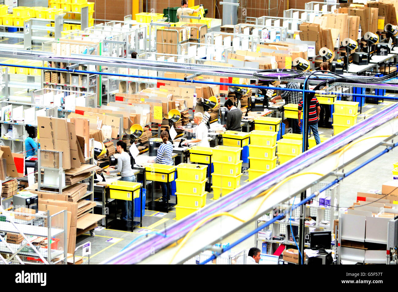 The Amazon distribution warehouse in Hemel Hempstead, as the online ...