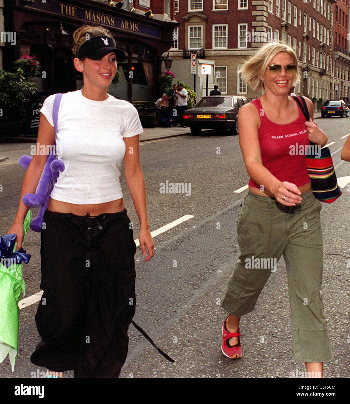 Former All Saint Natalie Appleton (left) and TV presenter Kate Thornton ...