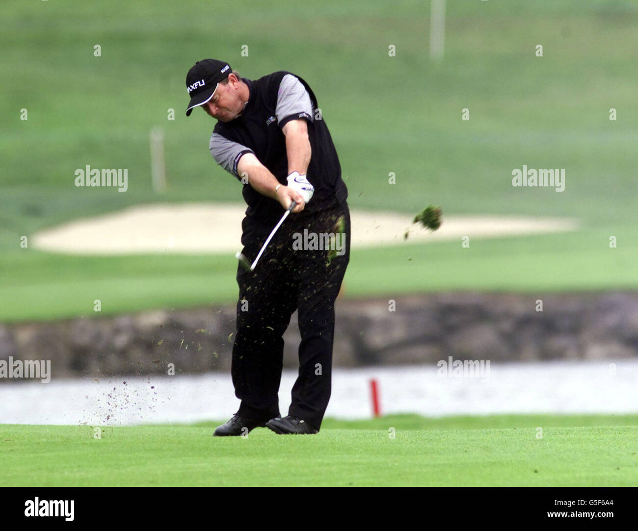 Wales' Ian Woosnam playing his second shot on the first, during the ...