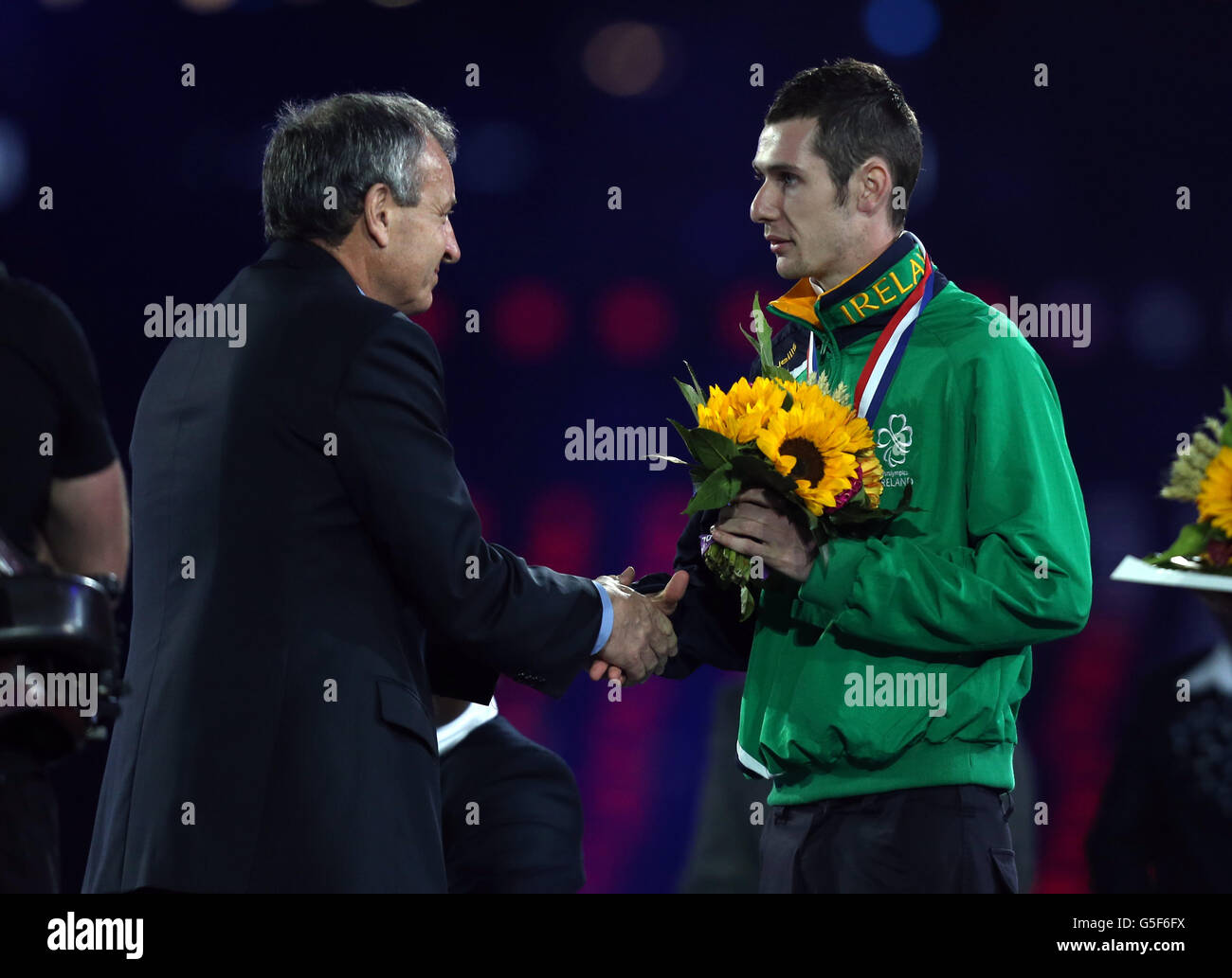 Ireland's Michael McKillop receives the Whang Youn Dai Award during the ...