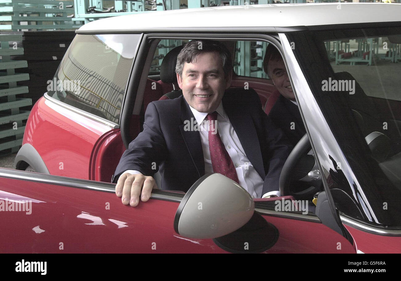 Chancellor Gordon Brown during the official opening of BMW's new Mini ...