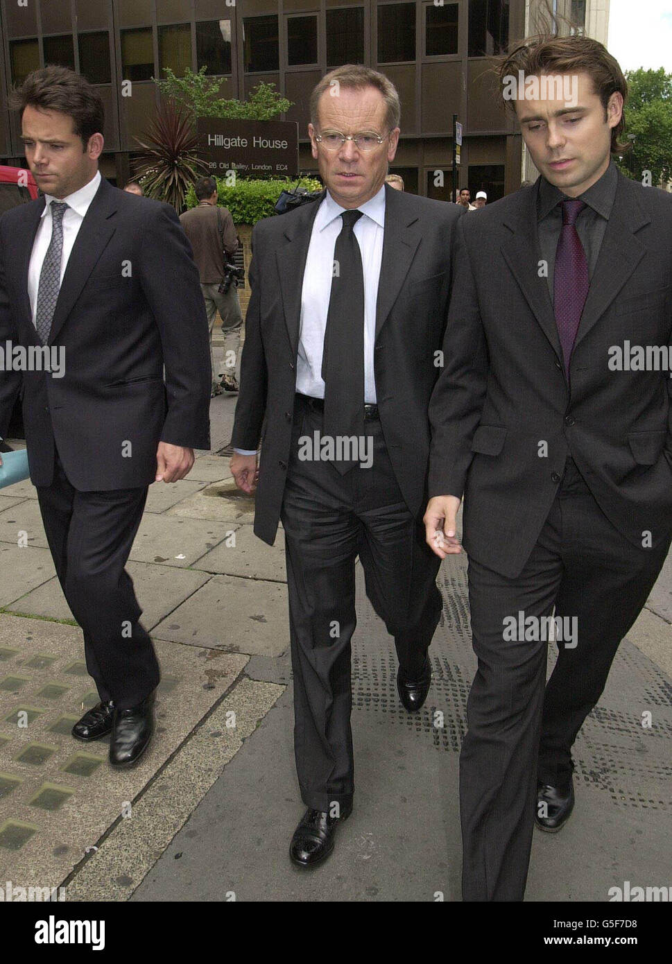 Lord Archer with sons, William (L) and James (R) returning to The Old ...
