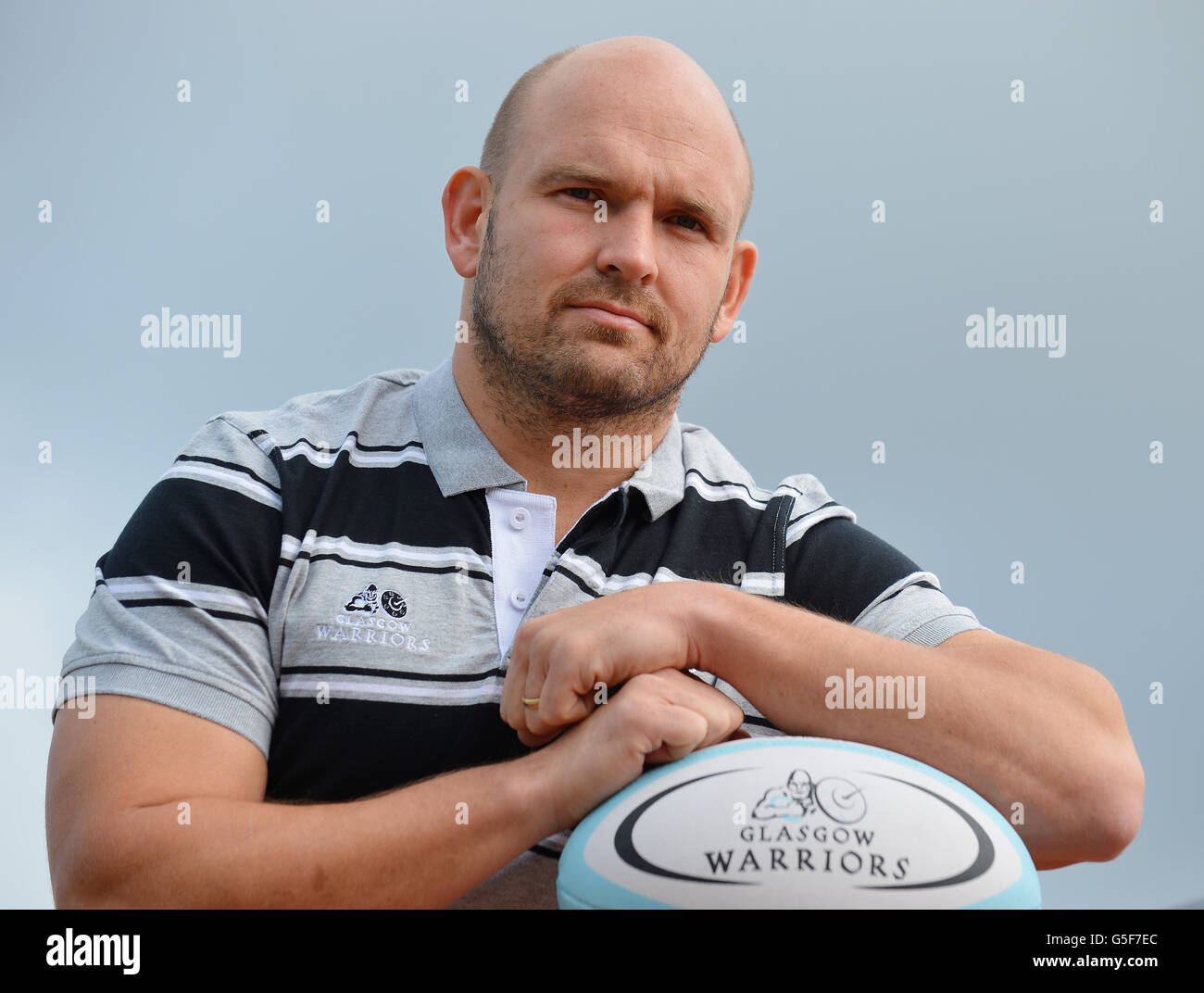 Dougie hall during a team announcement at the scotstoun stadium hi-res ...