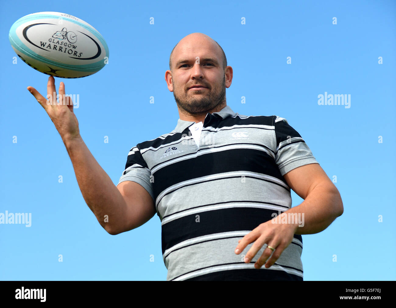 Glasgow Warriors' Dougie Hall during a team announcement at the ...