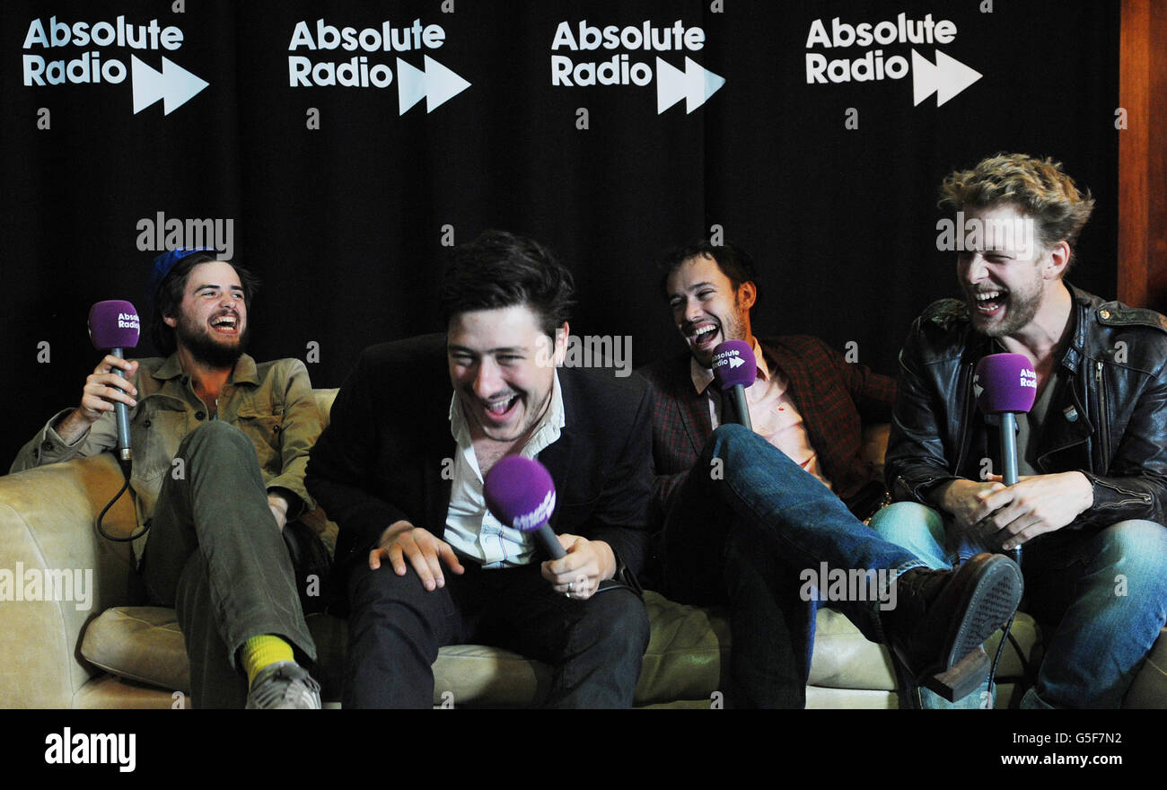(left to right) Winston Marshall, Marcus Mumford, Ben Lovett and Ted ...