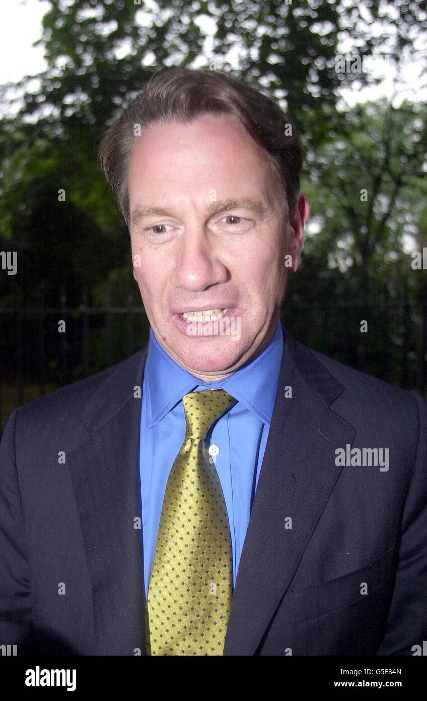 Conservative Party leadership candidate Michael Portillo outside the ...
