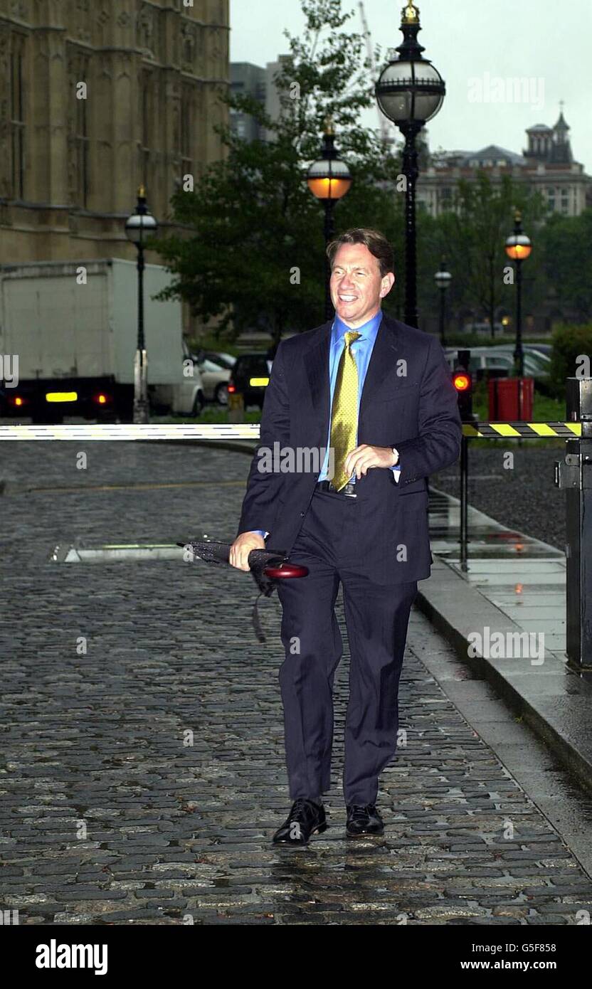 Conservative Party leadership candidate Michael Portillo outside the ...