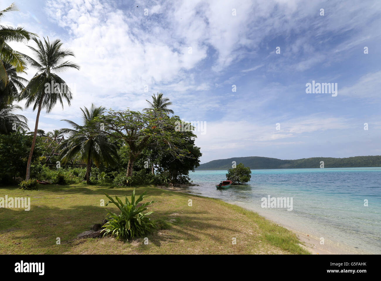 A general view of the lodge and private beach where the Duke and ...