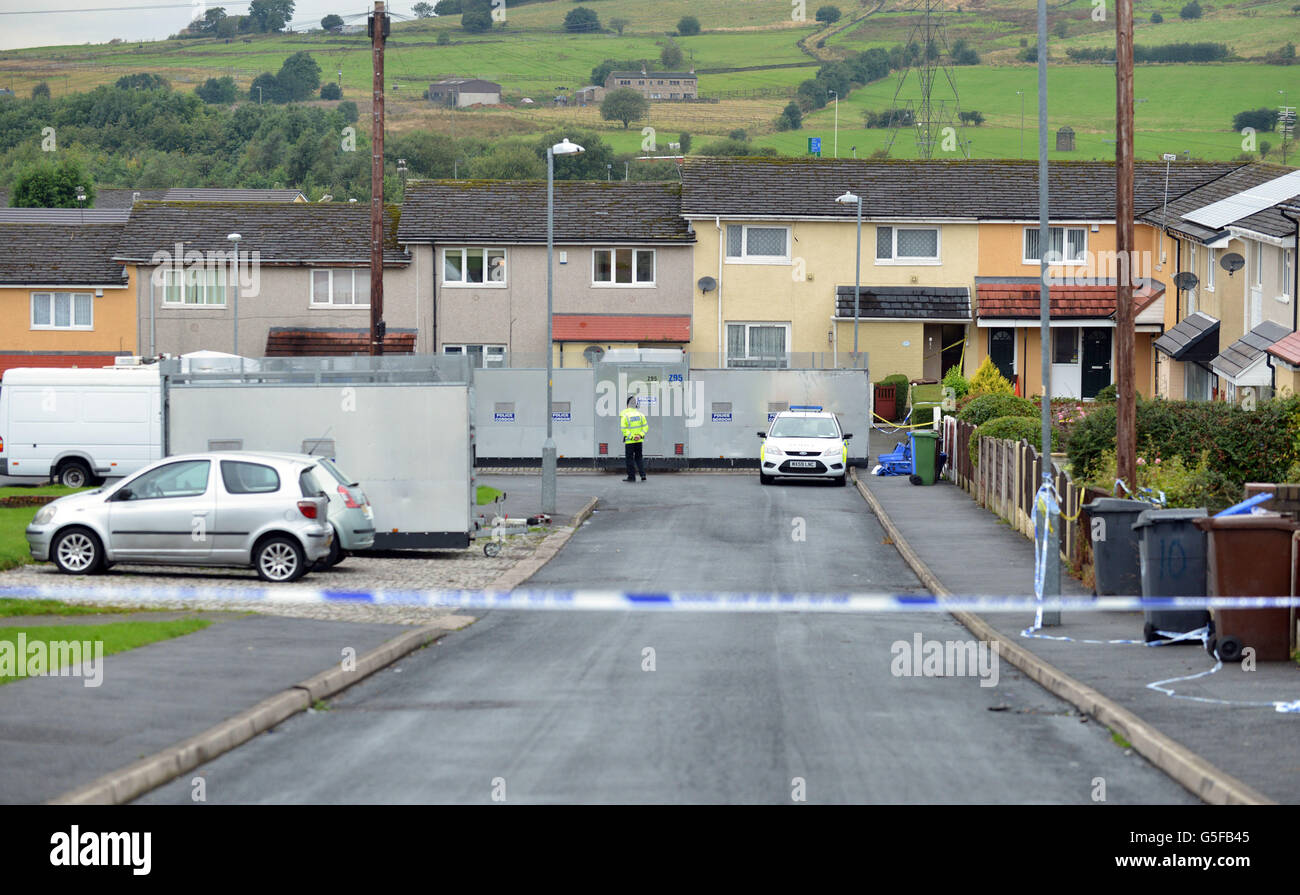 Police near to the scene where Pcs Fiona Bone and Nicola Hughes were ...