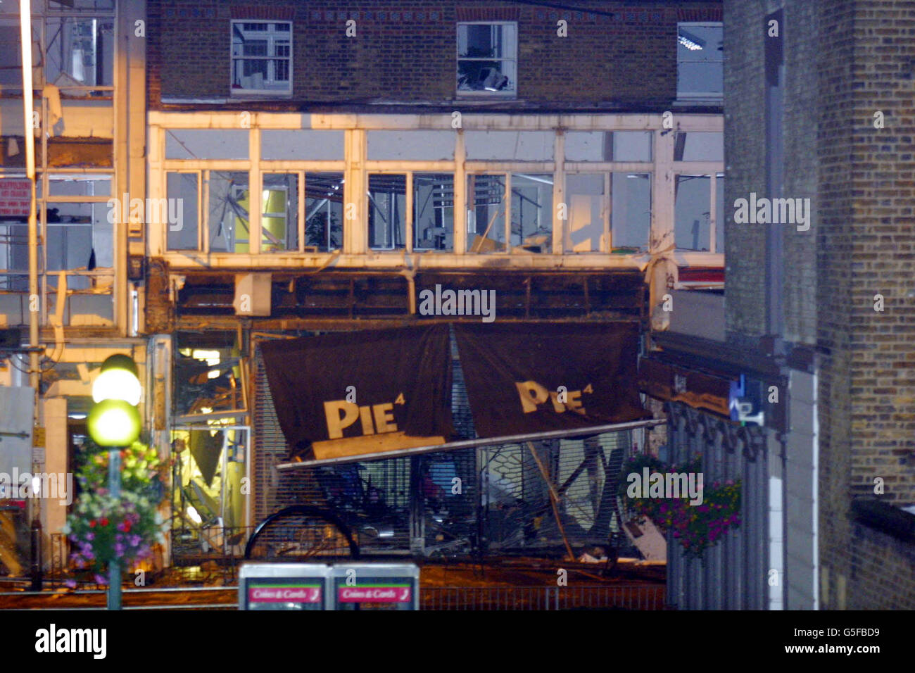 Which exploded in the mall in ealing broadway High Resolution Stock ...