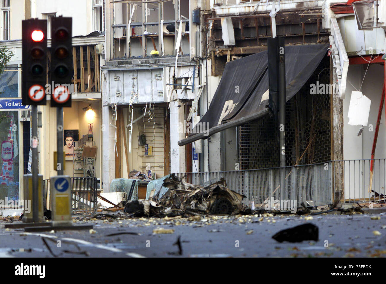 The scene of damage to The Mall in Ealing Broadway, west London, after ...