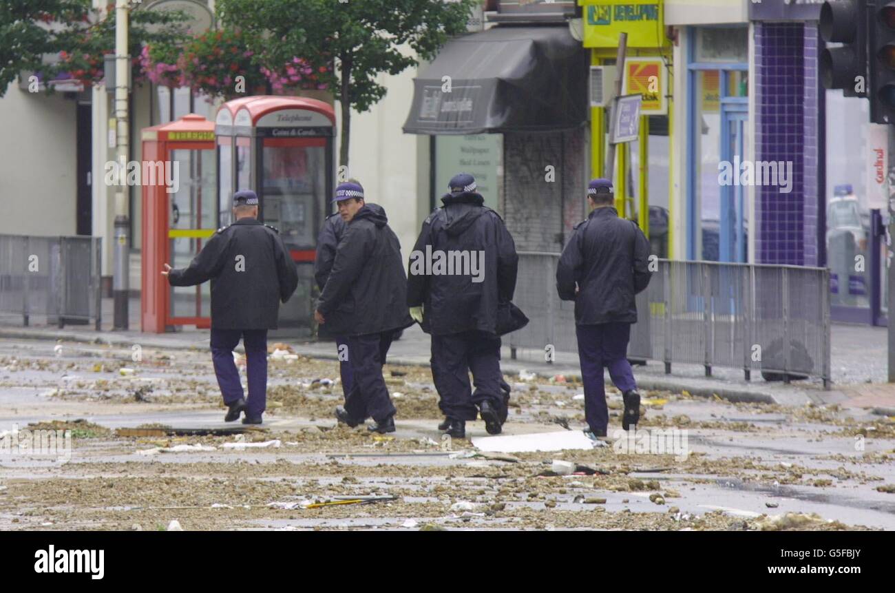 Pool explosion debris police shop front hi-res stock photography and ...