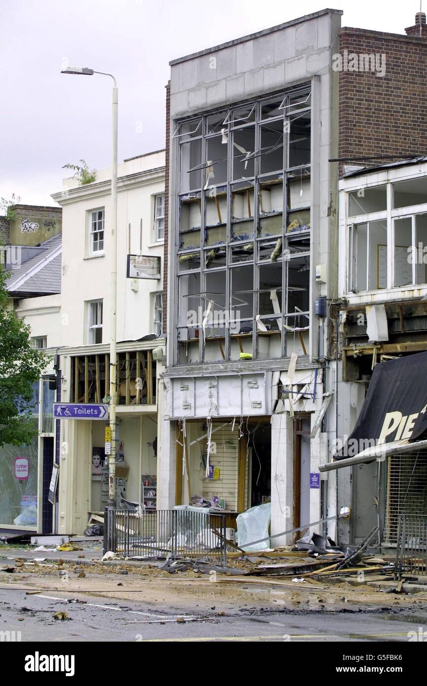 Pool explosion debris police shop front hi-res stock photography and ...