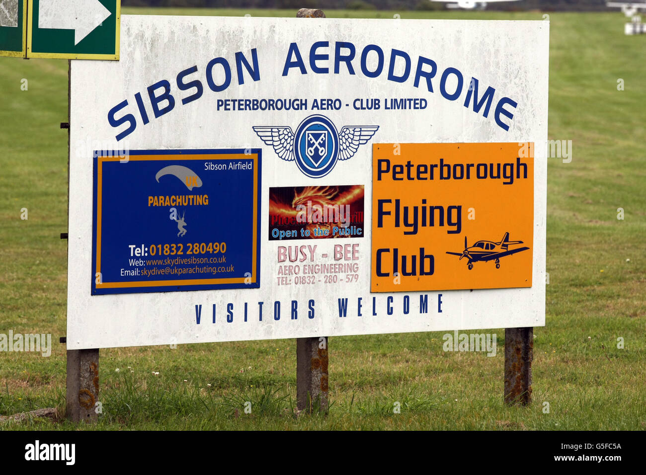 Entrance to sibson aerodrome hi-res stock photography and images - Alamy