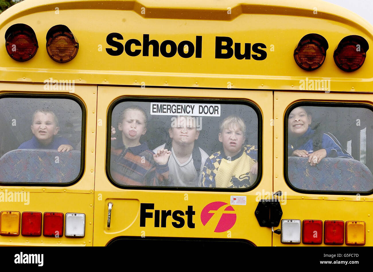 New School Bus Stock Photo - Alamy