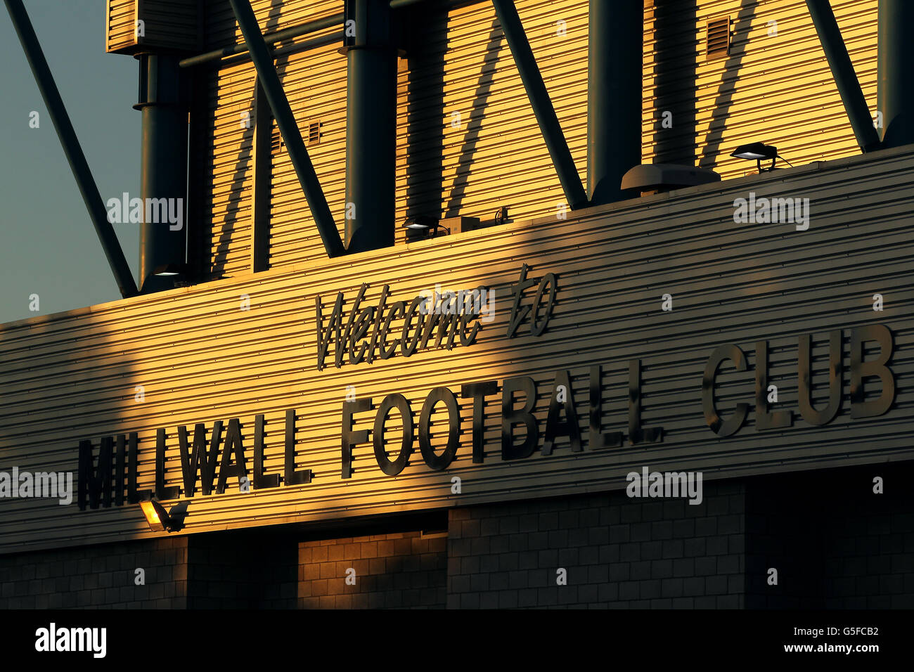 A general view of The Den, home of Millwall Football Club Stock Photo ...