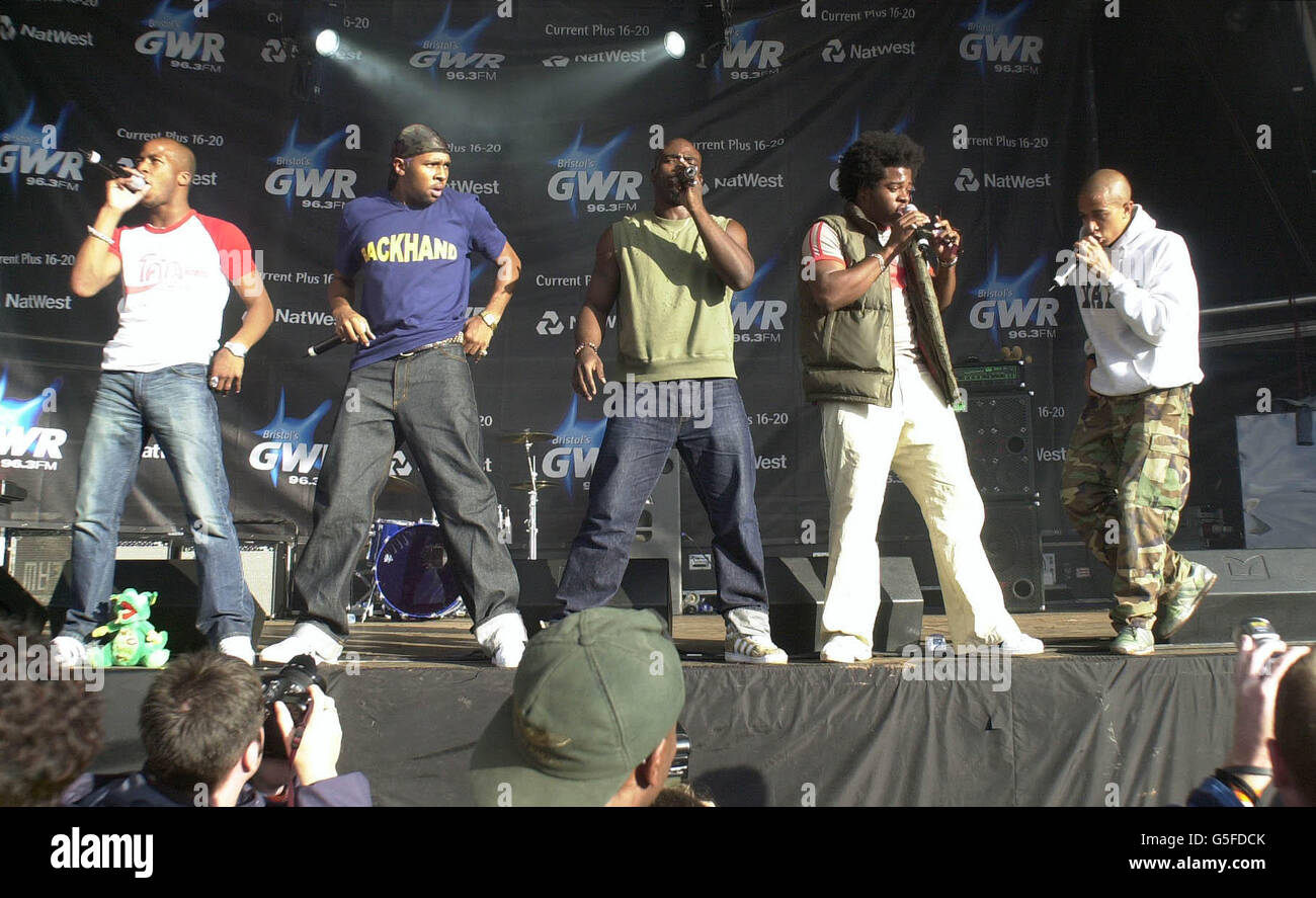 Pop group Damage performing at the GWRfm live concert at the ...