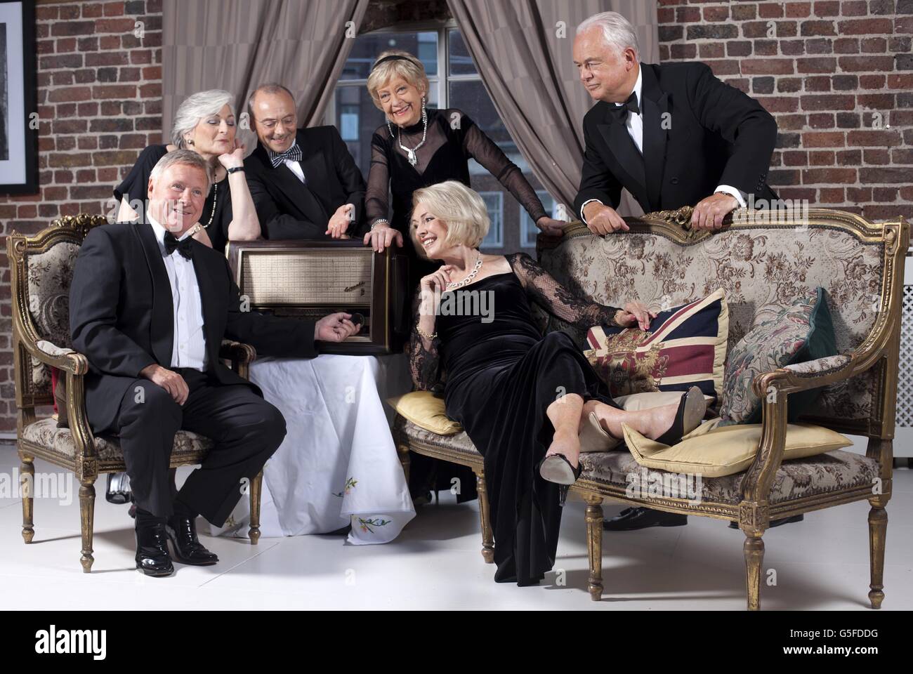 (Left to right, back row) Sheila Tracy, Graham Dene, Esta Charkham ...