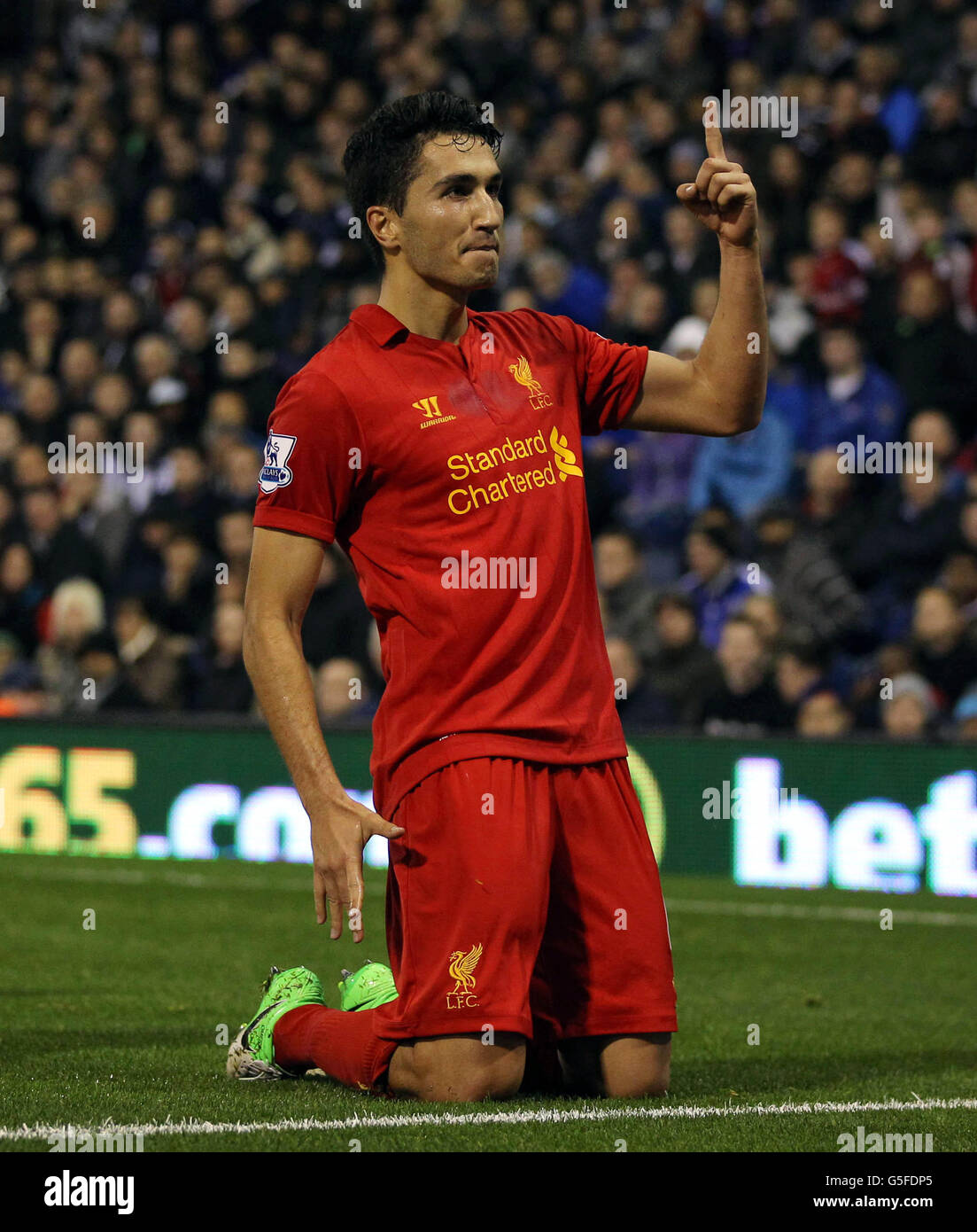 Liverpool's Nuri Sahin celebrates scoring his second goal during the ...