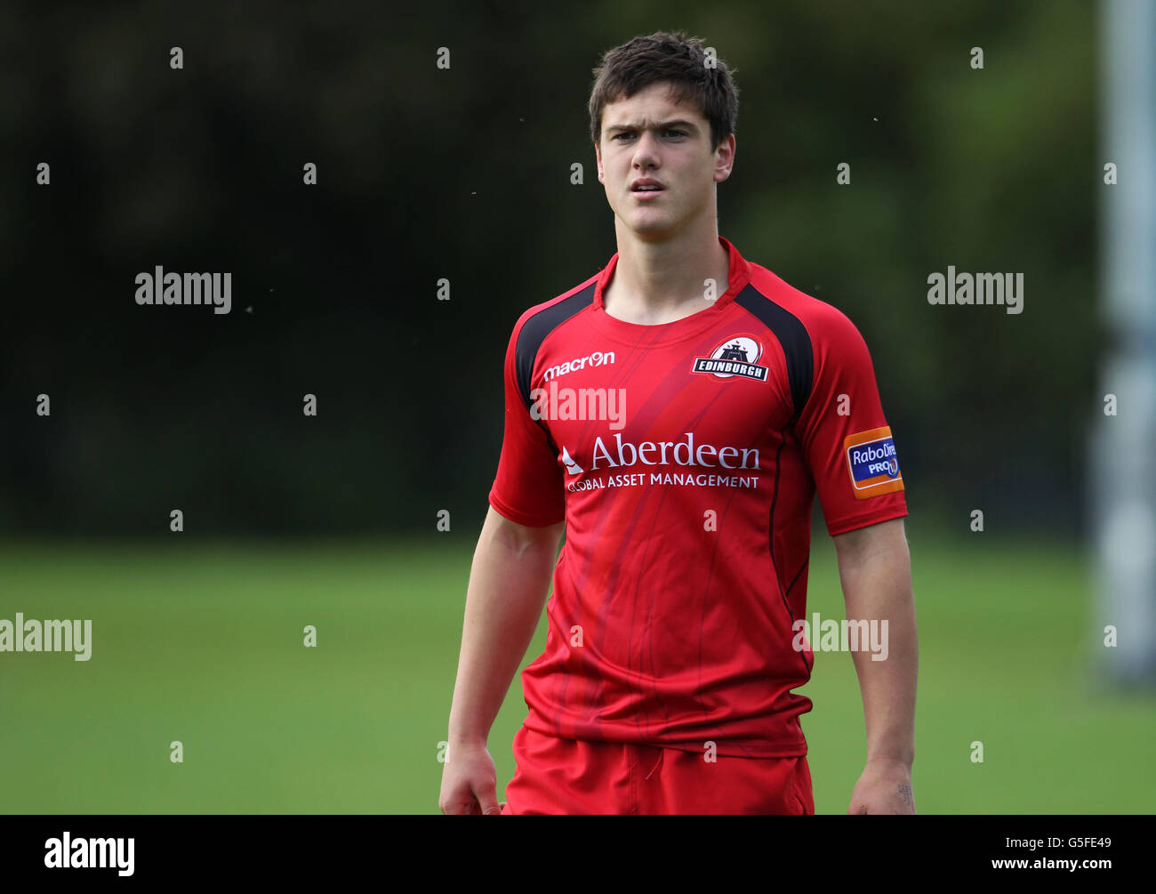 Edinburgh rugbys harry leonard during the training session at ...