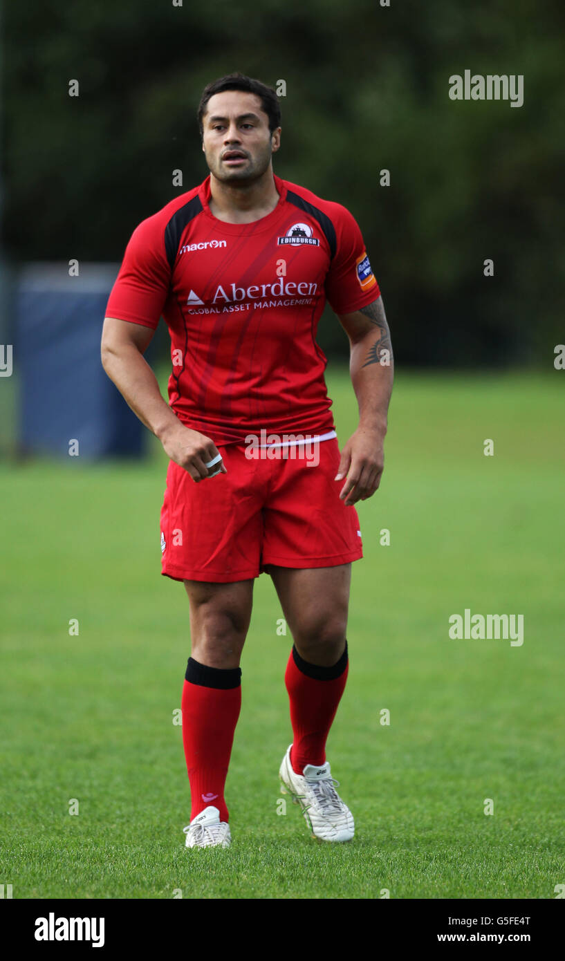 Edinburgh rugbys ben atiga training session murrayfield stadium hi-res ...