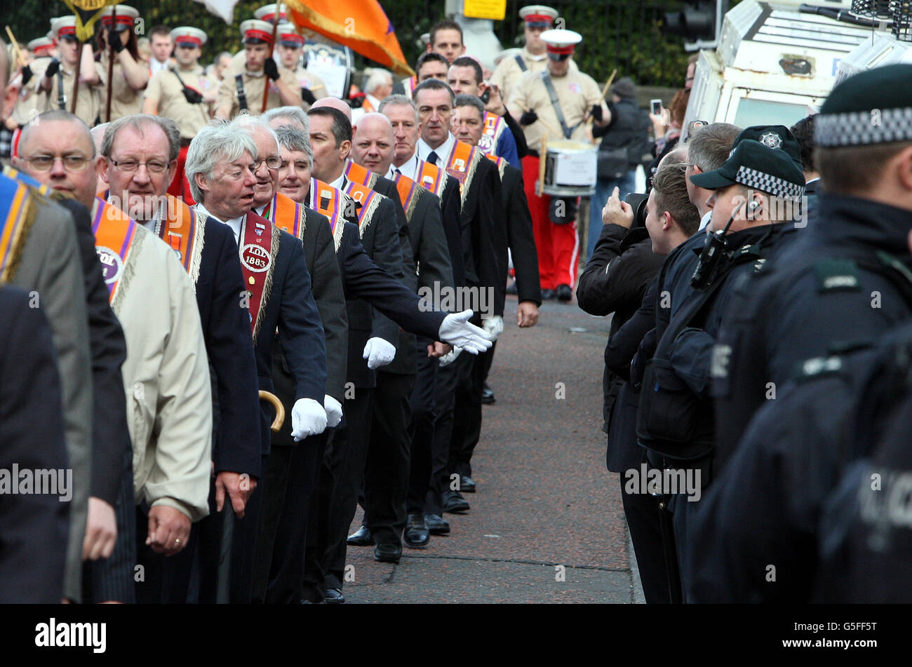 Orange Order parade Stock Photo - Alamy