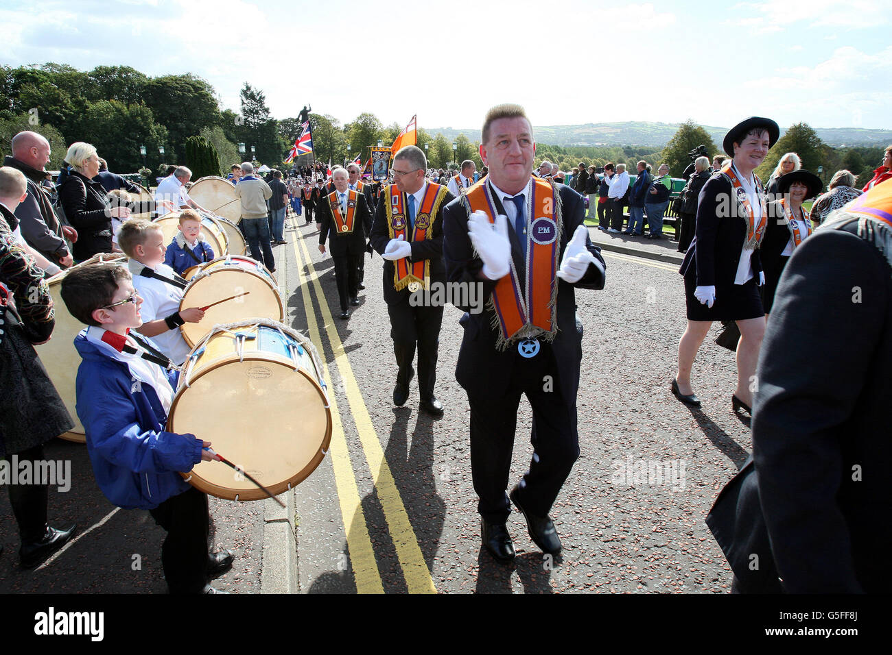Orange Order parade Stock Photo - Alamy