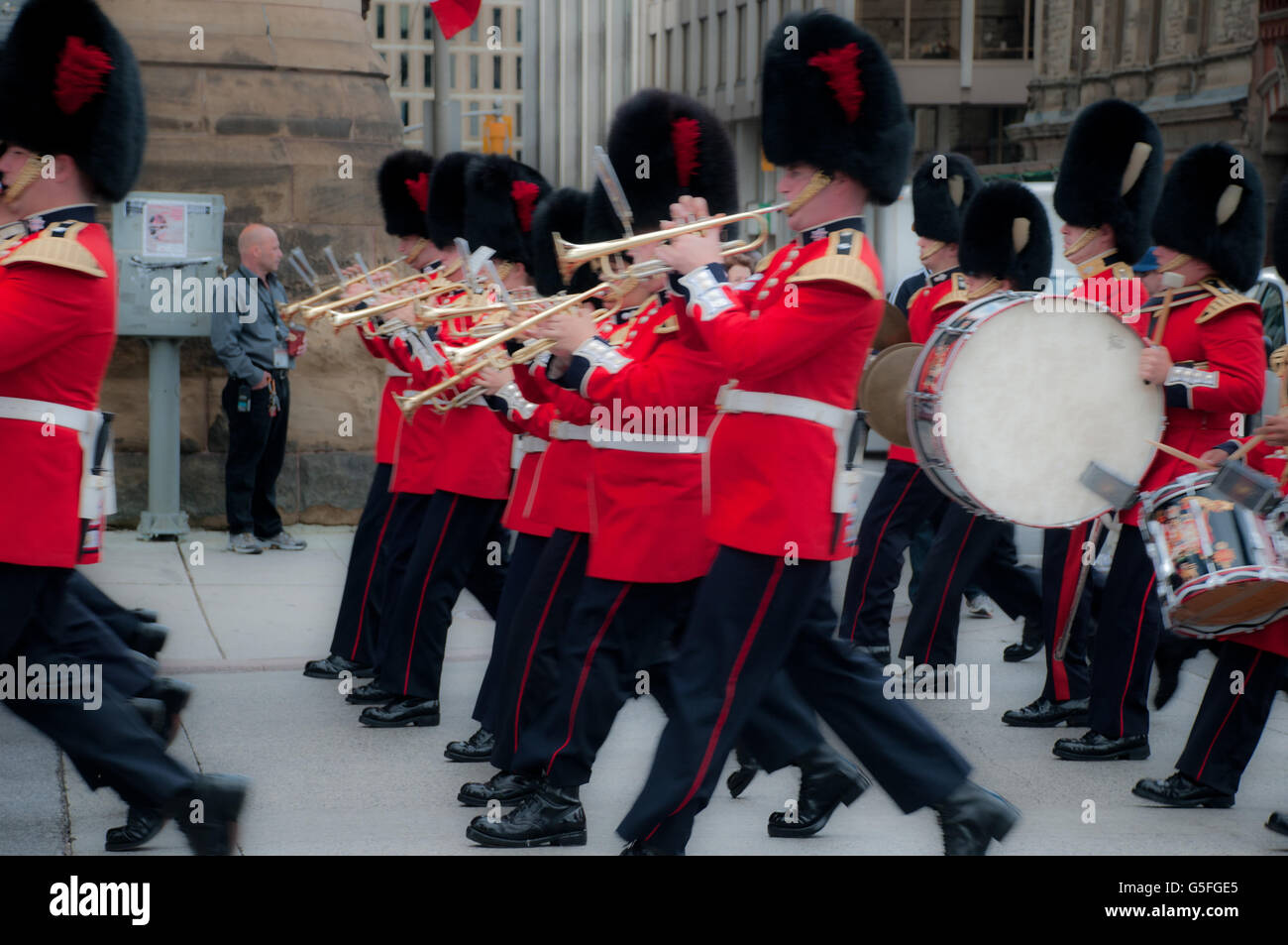 North America, Canada, Ontario, Ottawa, changing of the guard ceremony ...