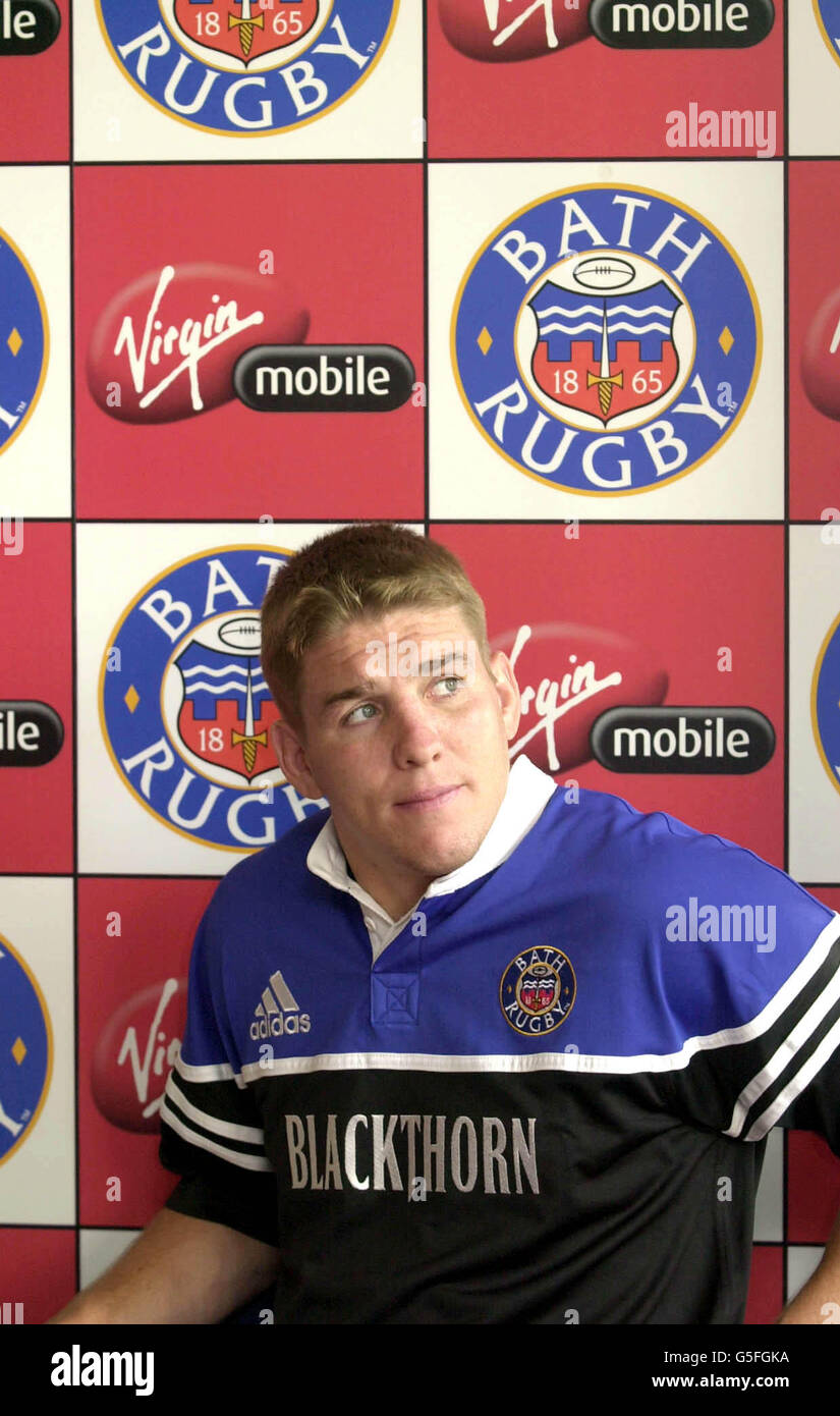 RUGBYU Bath sponsors. Bath Rugby Union Club Captain Dan Lyle at the ...