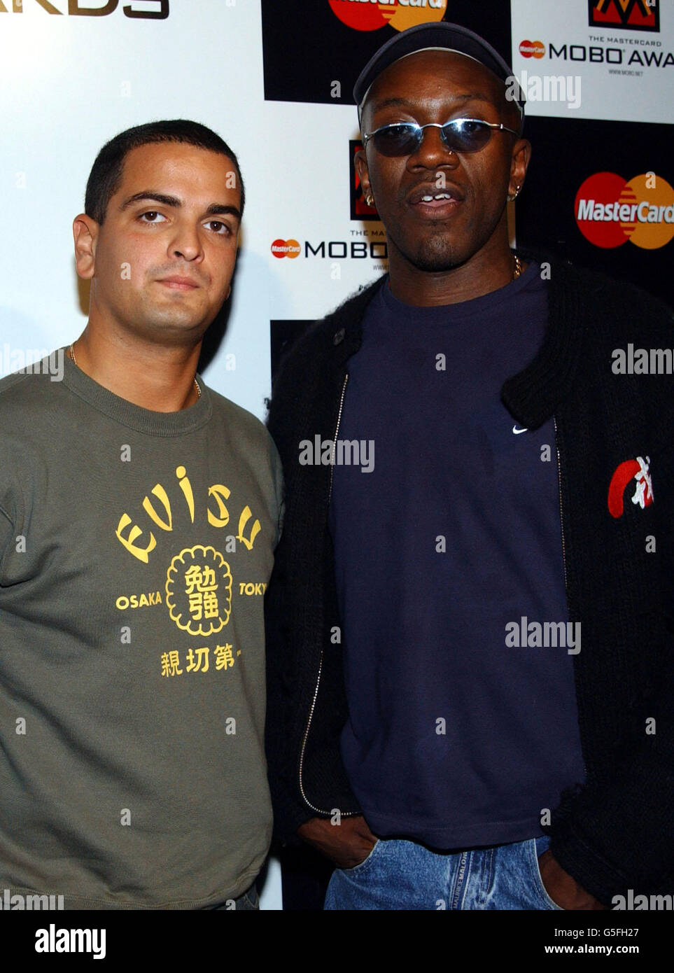 DJ Luck (left) and MC Neat during the MOBO Awards 2001 press launch in ...