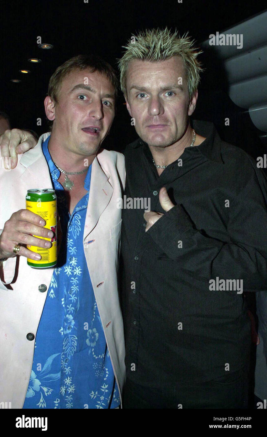 Billy Duffy (right), guitarist with rock band The Cult with Front ...