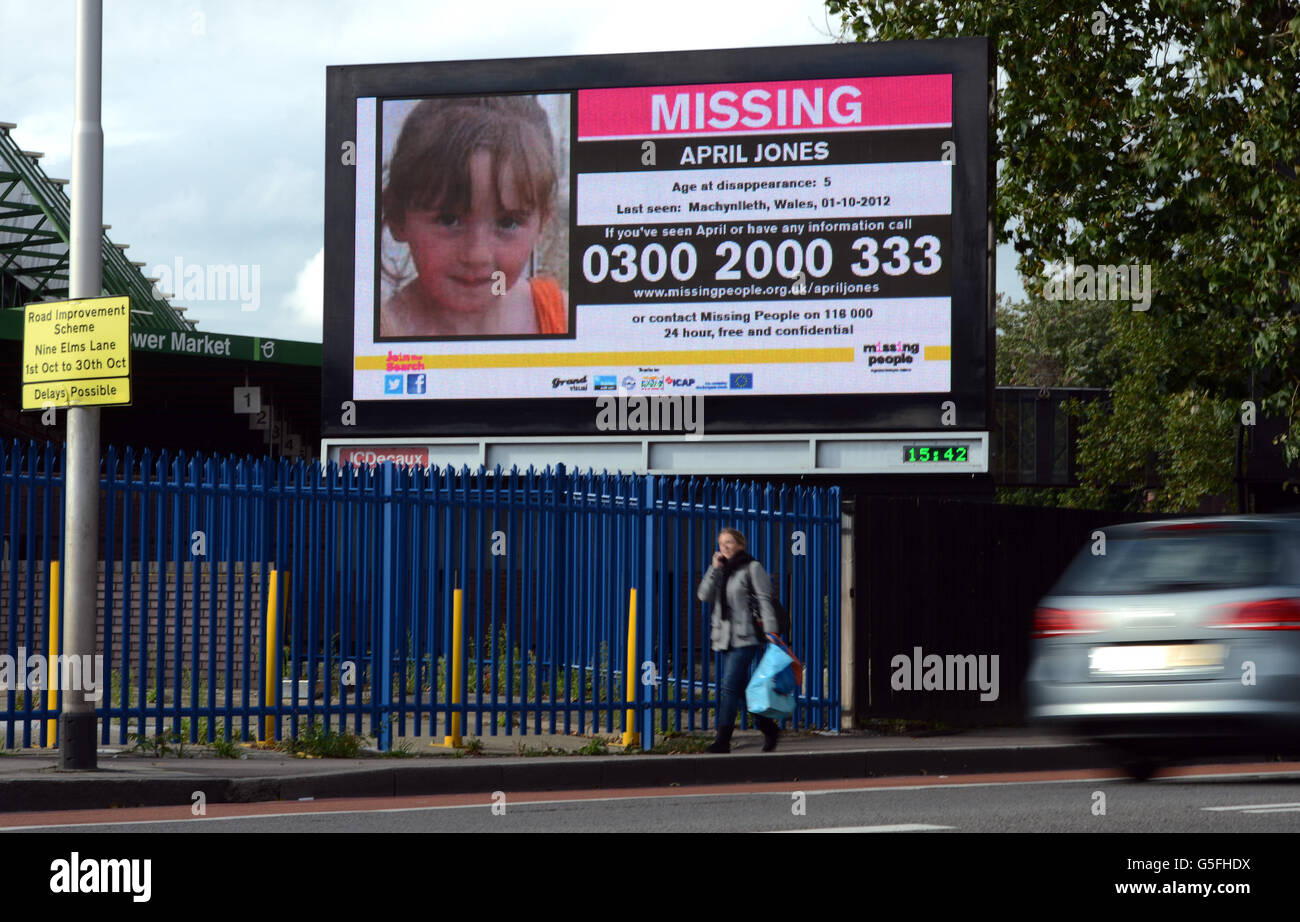 April Jones missing Stock Photo - Alamy