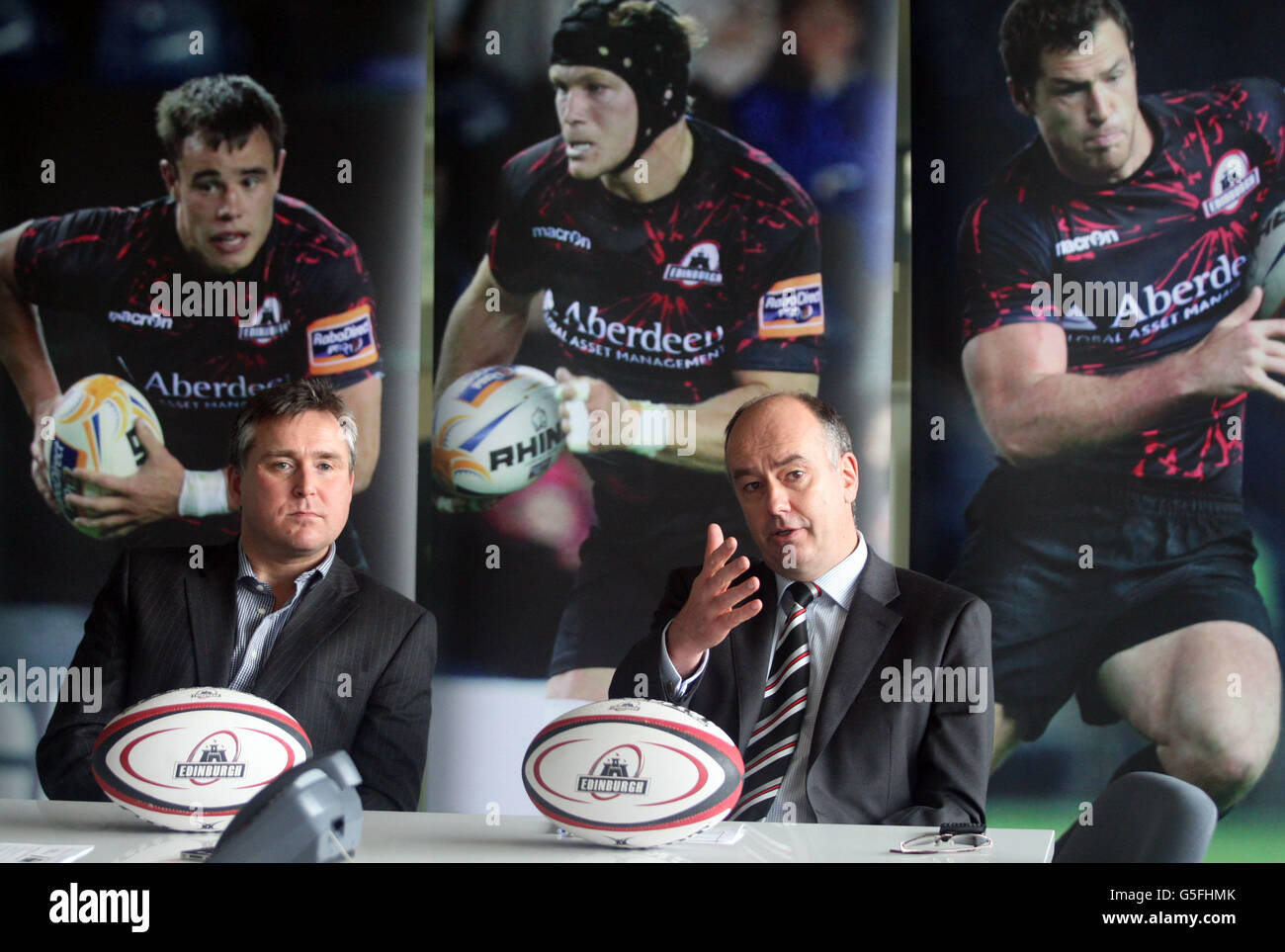 Keith Neilson with Edinburgh Rugby Managing Director Craig Doherty ...