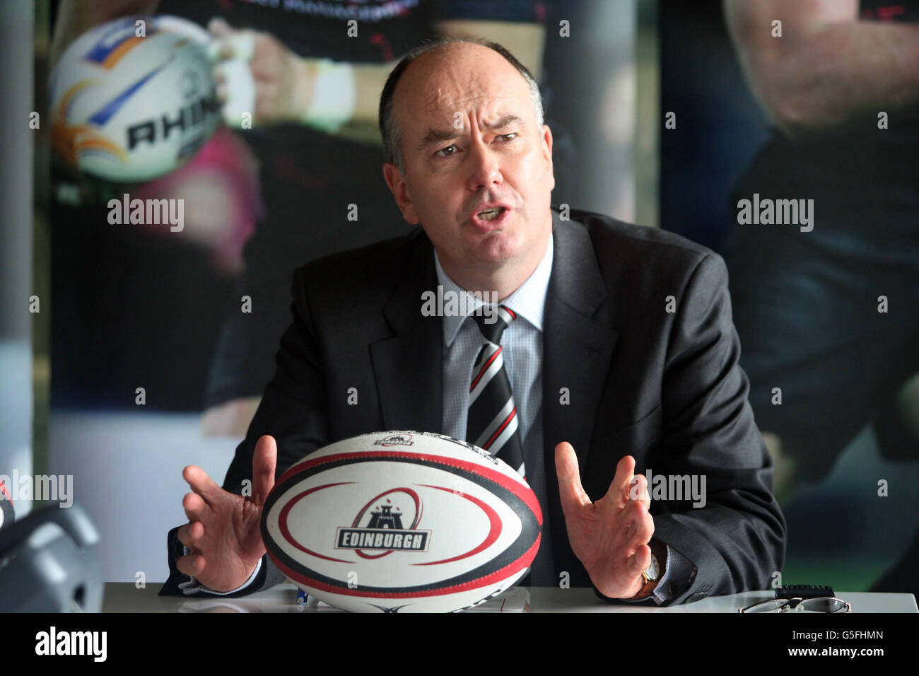 Edinburgh Rugby Managing Director Craig Doherty during the Edinburgh ...