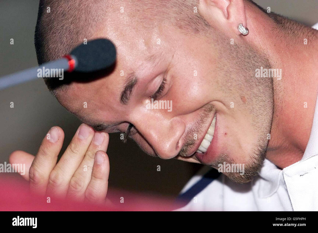 Sport football smiling head head shot david beckham hi-res stock ...