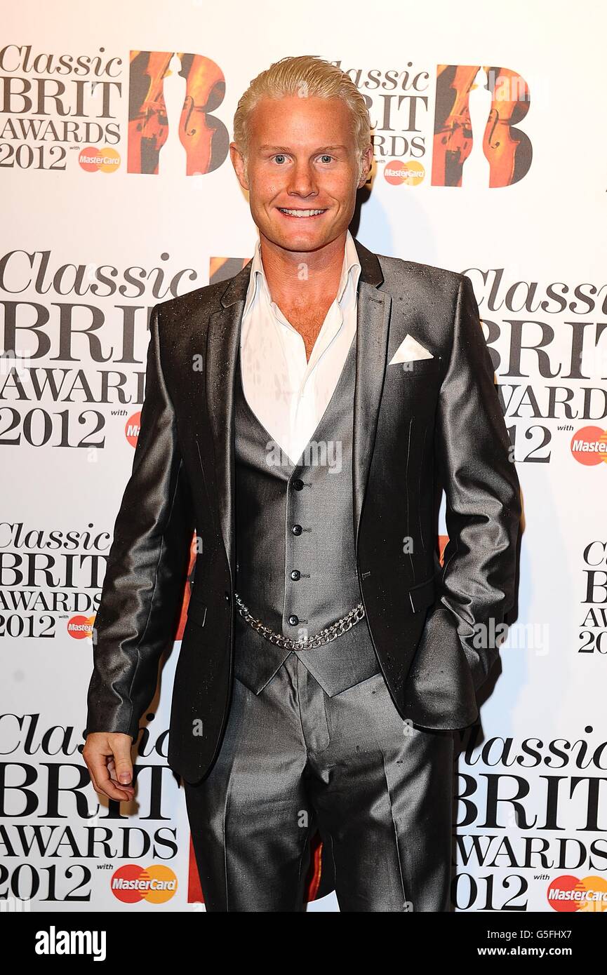 Rhydian roberts classic brit awards royal albert hall hi-res stock ...