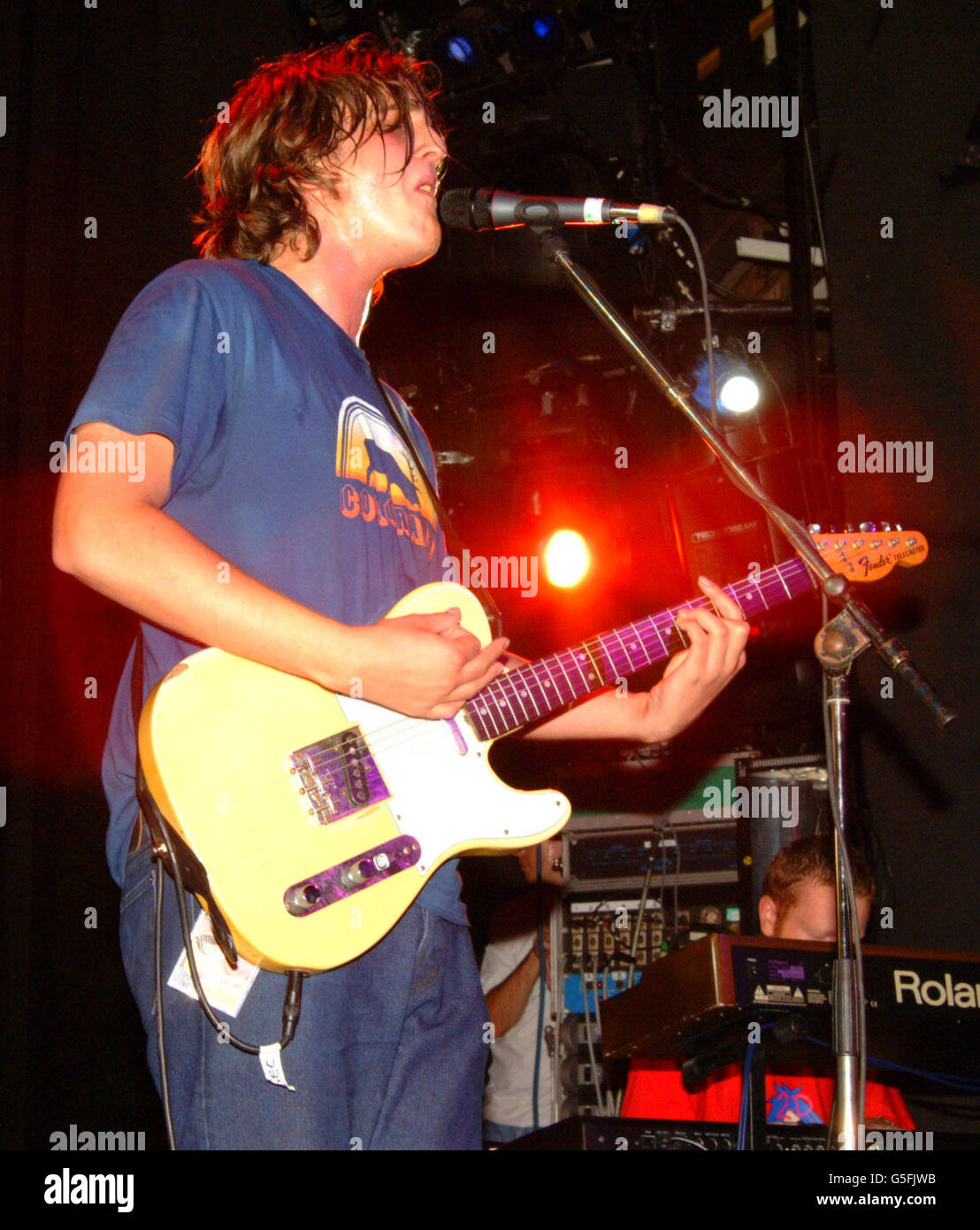 James Walsh of the rock band Starsailor performs on stage during a ...