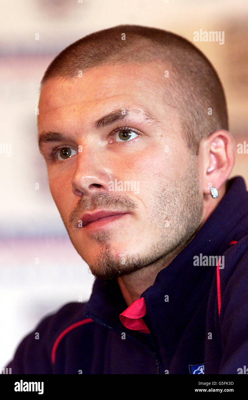 England captain David Beckham during the press conference at the ...