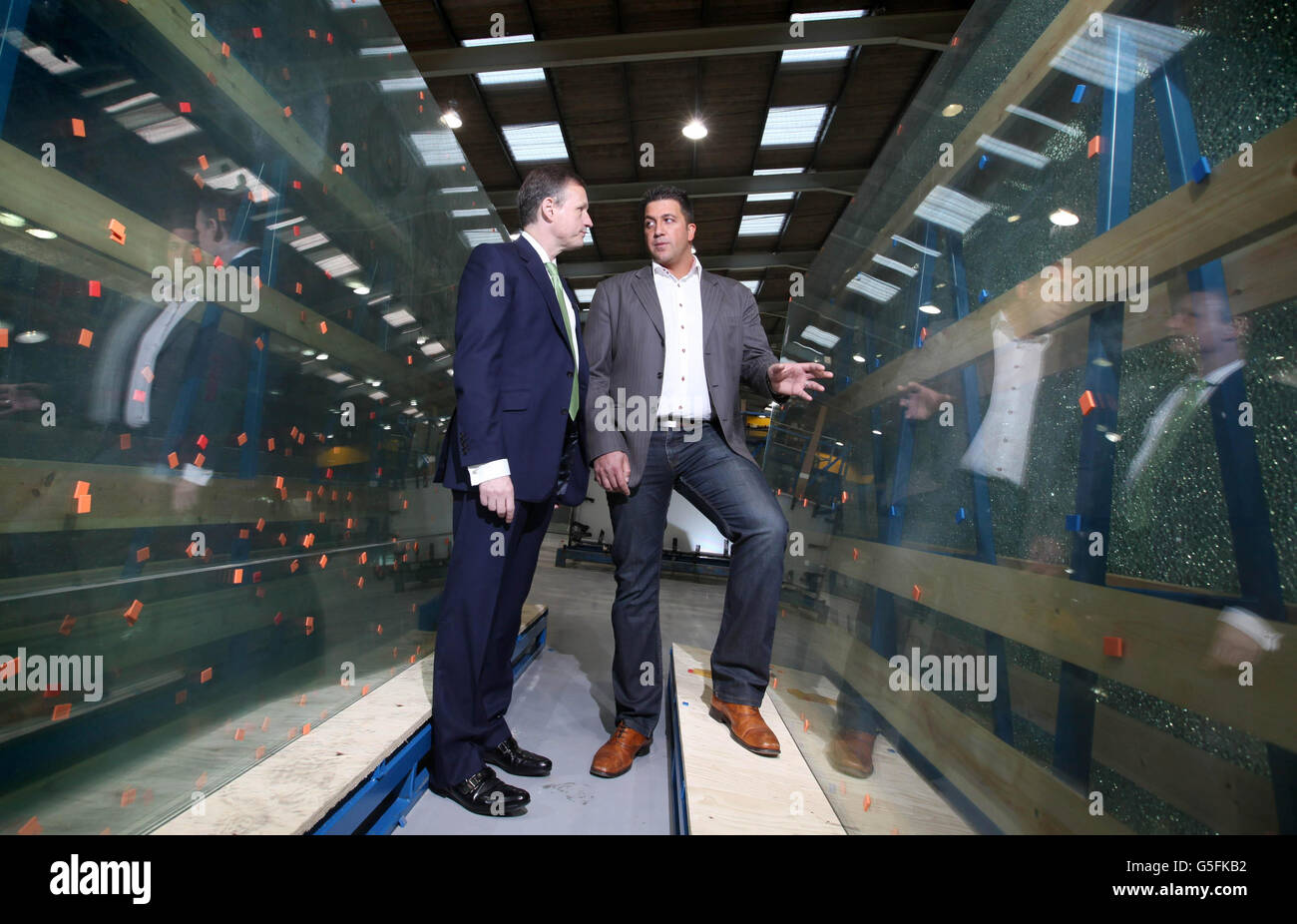 Chief Executive of Barclays Bank, Antony Jenkins (left) meets with ...